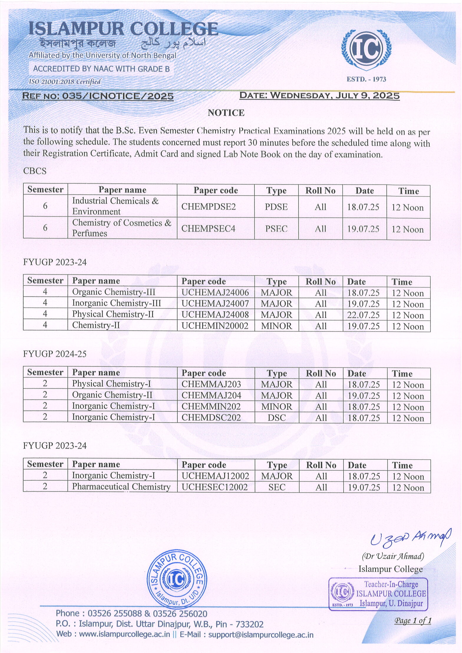 Welcome to Islampur College